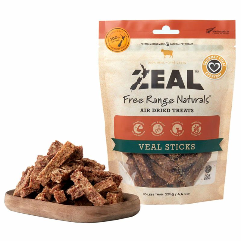 ZEAL エアドライ ナチュラルペットトリーツ フリーレンジ 仔牛肉のスティック 125g | ペットシーツ専門店スタイルプラス